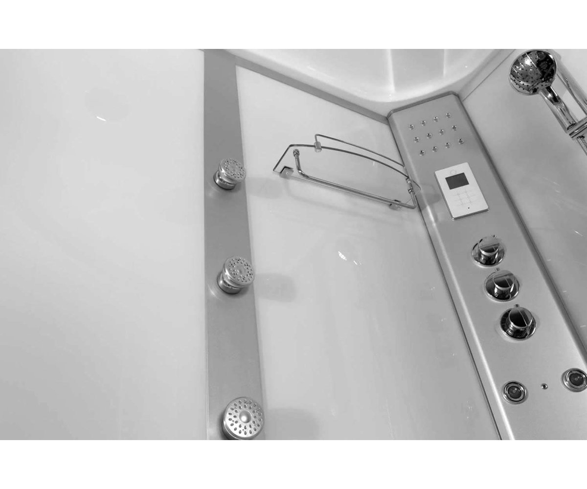 Vidalux Kingston 1500 Luxury Corner Steam Shower & Airspa Whirlpool Bath 1500 x 1500 | Wayfair.co.uk